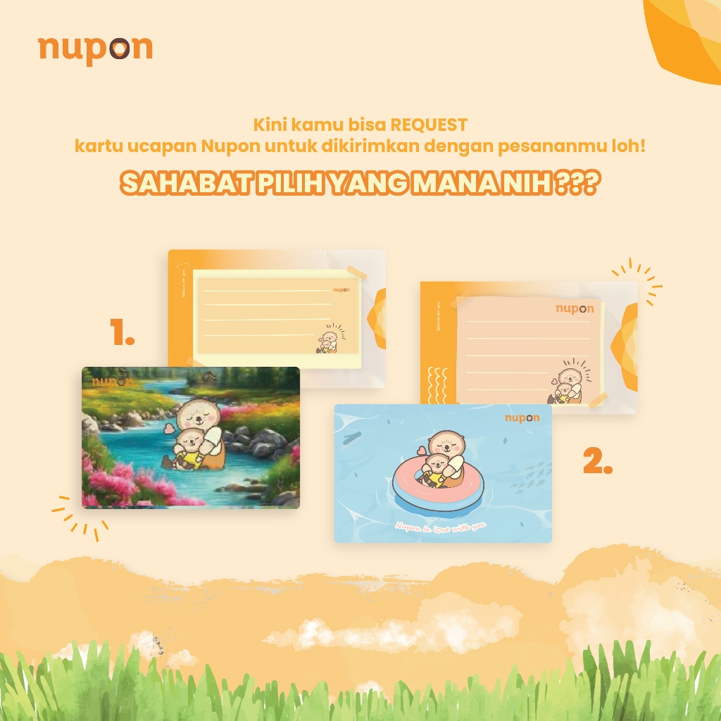 Jual NUPON - Kartu Ucapan Gift Card Nupon | Shopee Indonesia