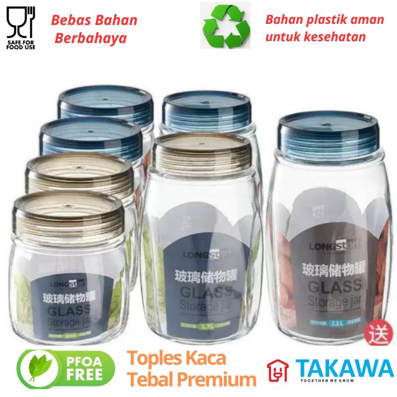 Jual Toples Kaca Takawa/Toples Kaca Murah Meriah/Toples Glass Storage ...