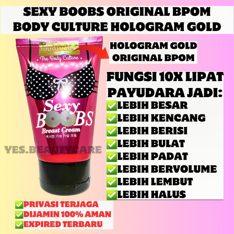 Jual PENGENCANG PAYUDARA SEXY BOOBS PEMBESAR BREAST CREAM ORIGINAL THE BODY CULTURE BPOM ...