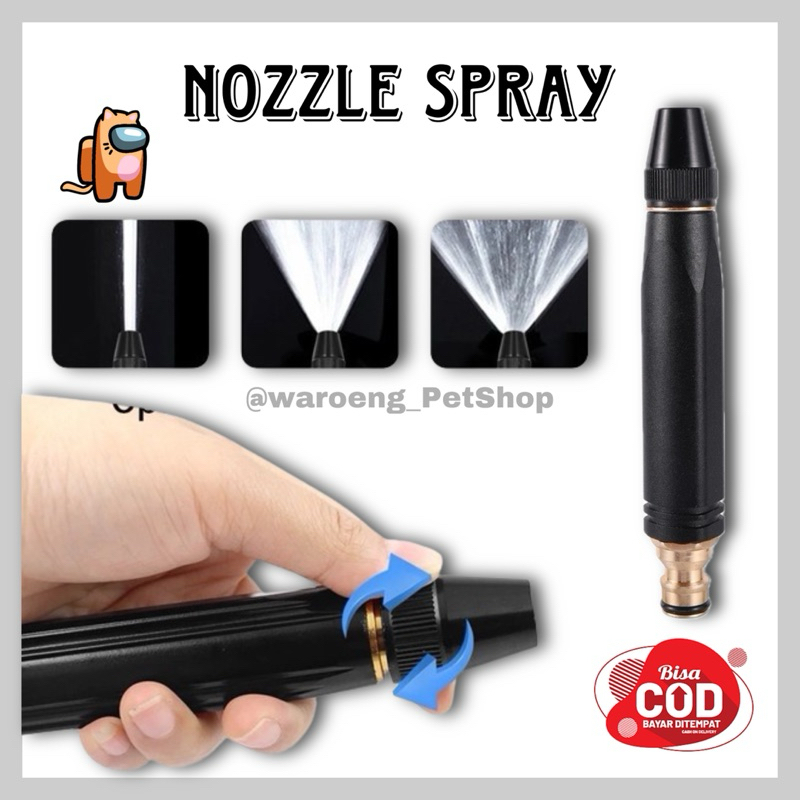 Jual NOZZLE SPRAY hitam Kepala Semprotan Air Spray Water Stream Hose ...