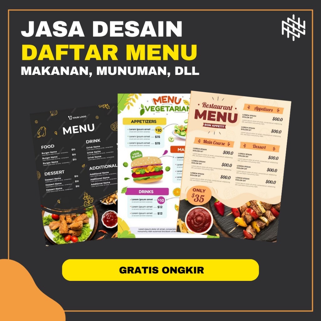 Jual Cetak Daftar Menu Board / Papan Menu / Menu Resto Menu Restoran ...