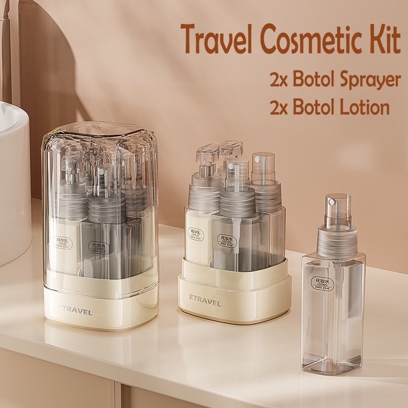 Jual Travel Toiletries Kit / Botol Make Up / Cosmetic Bottle / Botol ...