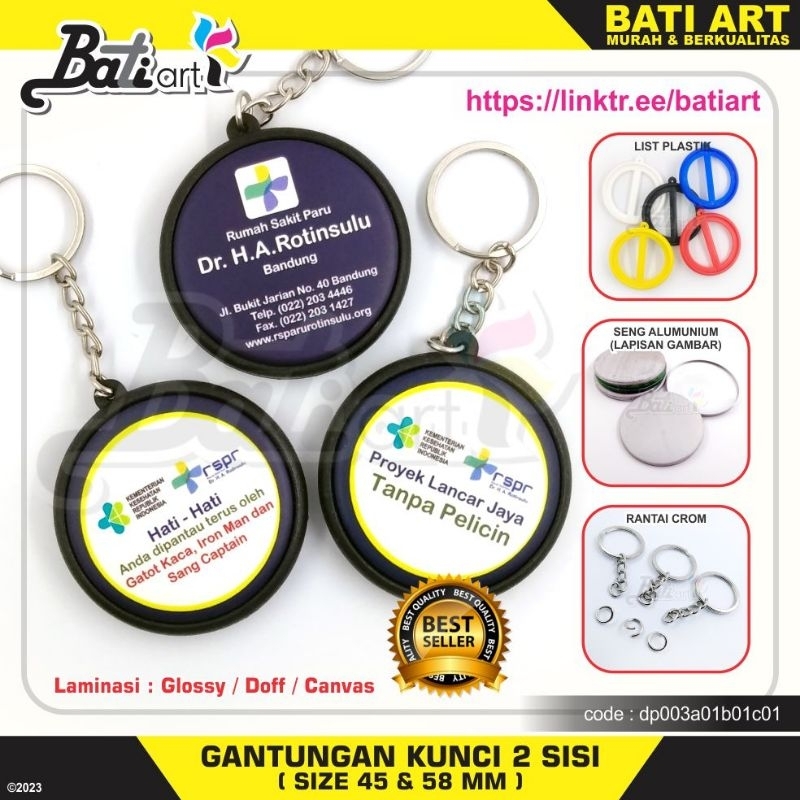 Jual [ TERLARIS ] GROSIR Gantungan Kunci 2 Sisi, Ganci Bolak Balik ...