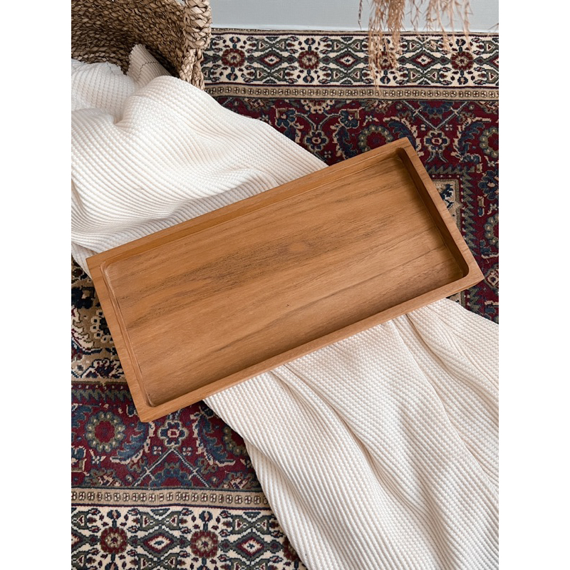 Jual Tray/Nampan Kayu Jati | Wooden Tray | Shopee Indonesia