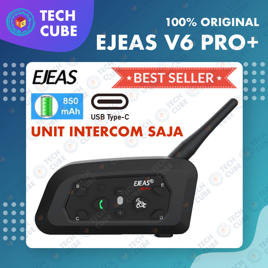Jual [UNIT ONLY] EJEAS V6 PRO PLUS PRO+ Bluetooth Intercom Headset ...