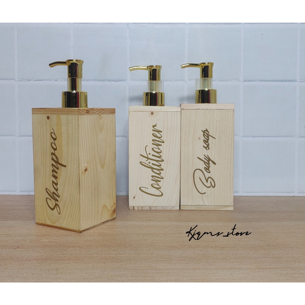 Jual BOTOL KAYU REFILL SABUN CAIR AESTHETIC FREE BUBBLE WRAP 250 ML ...