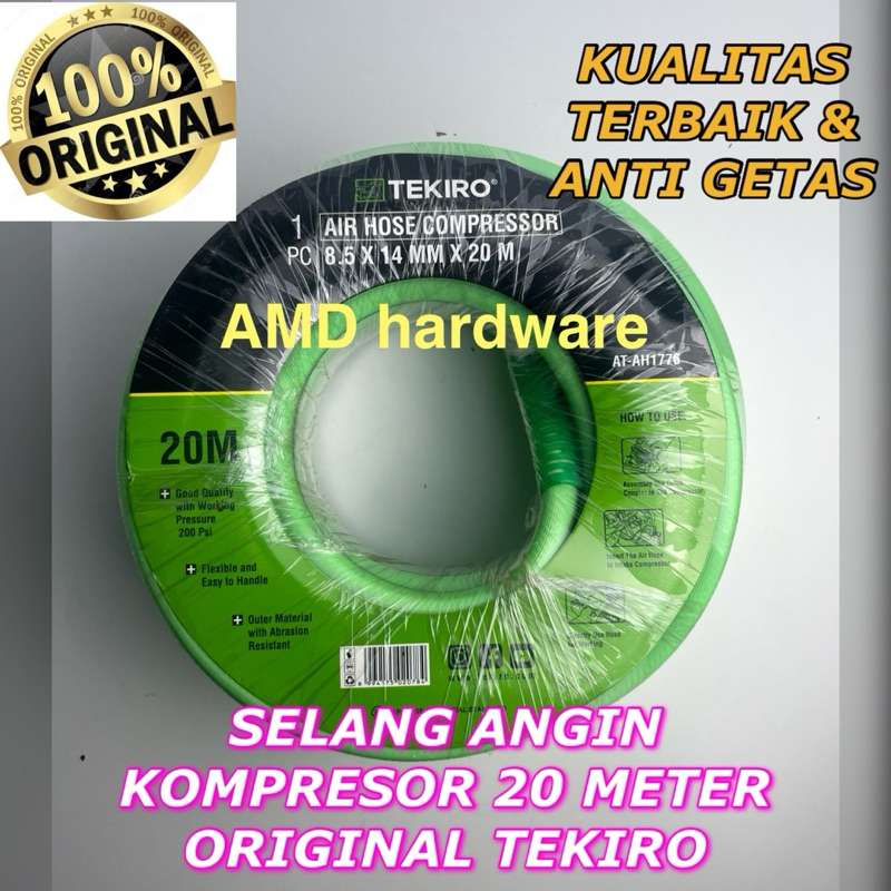 Jual Selang Angin PVC Kompresor 20 meter TEKIRO ORIGINAL Air Hose Roll ...