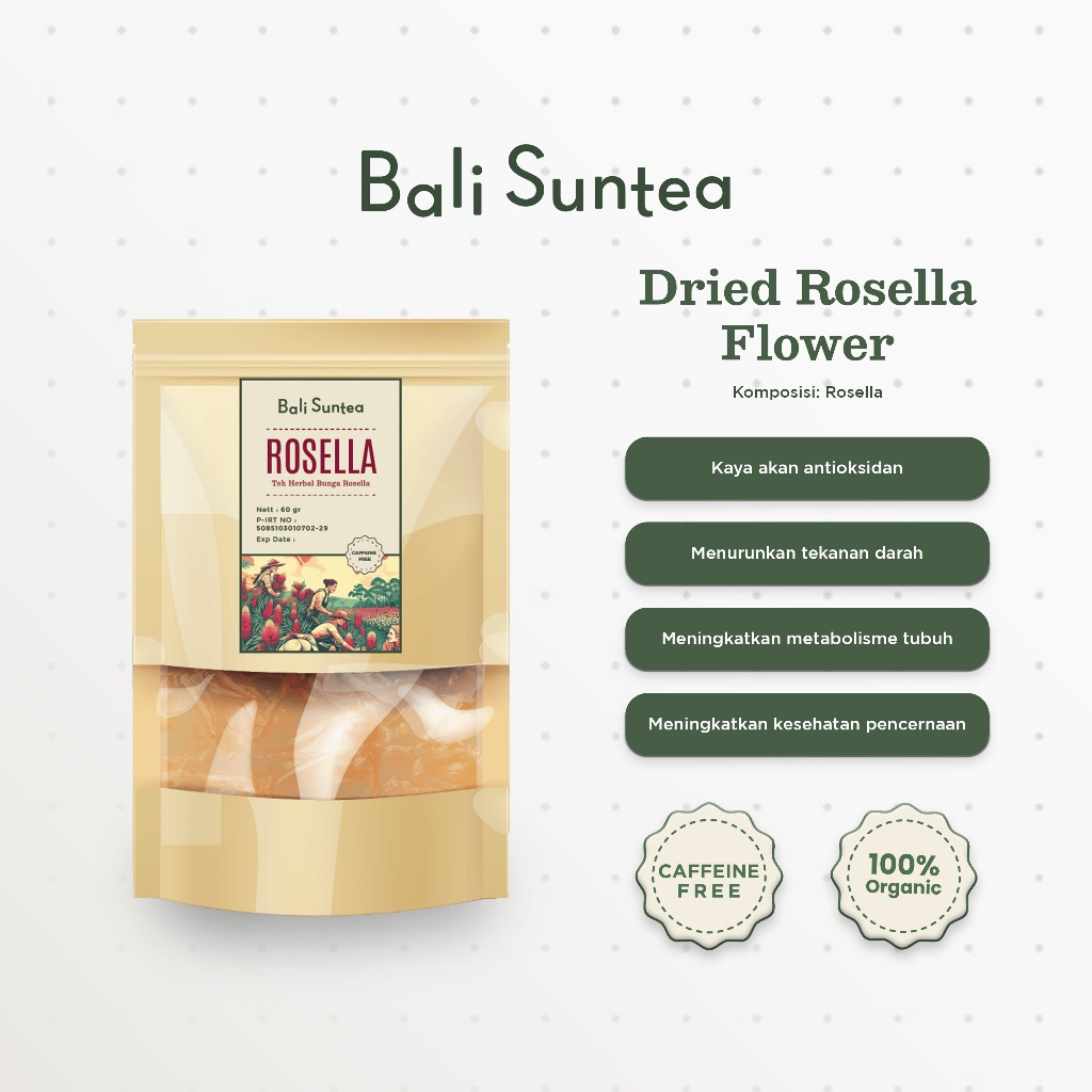 Jual Dried Rosella Flower / Hibiscus 100% Organik | Teh Herbal Bali ...