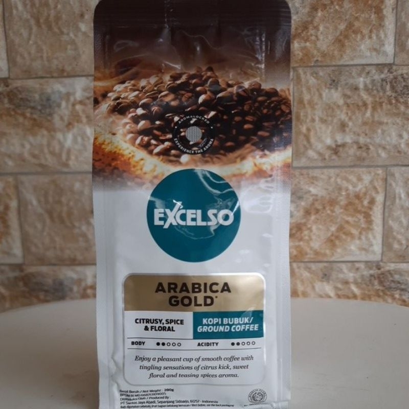 Jual Kopi EXCELSO ARABICA Gold Biji/Bubuk 200 gr | Shopee Indonesia