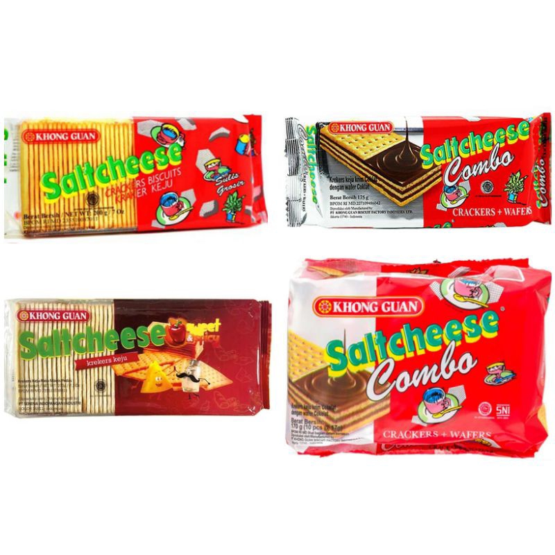Jual KHONG GUAN Saltcheese Combo cracker cokelat cheese sweet spicy ...