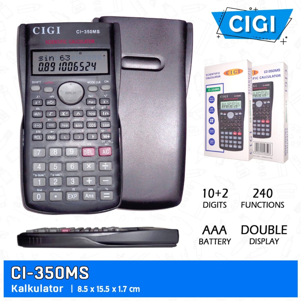 Jual Kalkulator Ilmiah Scientific Calculator CIGI CI-350MS | Shopee ...