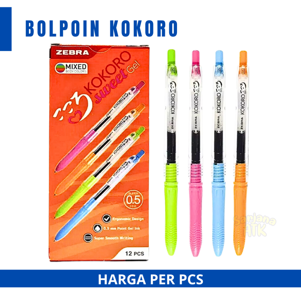 Jual (1 Pcs) Bulpen Zebra Kokoro Sweet / Warna | Shopee Indonesia