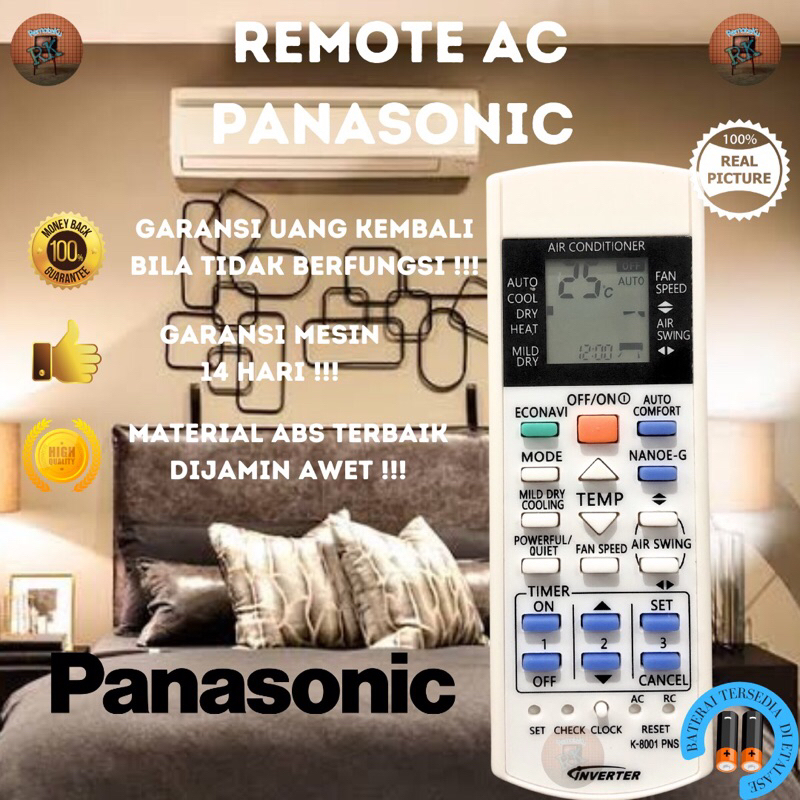 Jual Remote AC Panasonic Inverter Multi Universal | Shopee Indonesia