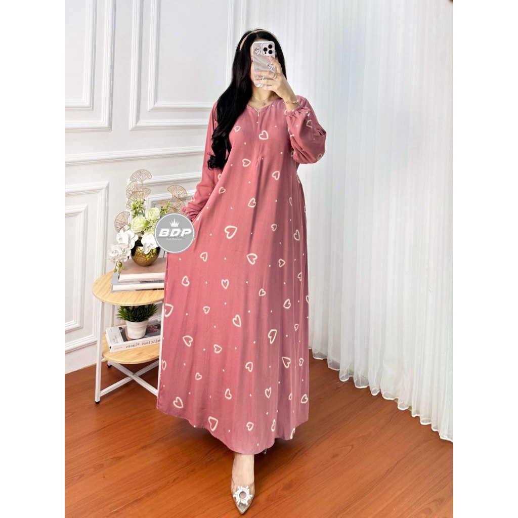 Jual Dianputri - Daster Dress Maura Batik Cap Rayon Grade A Busui Resleting depan | Daster ...