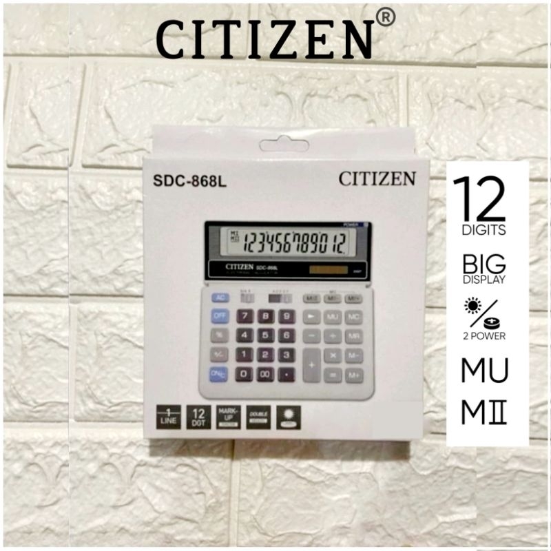 Jual Kalkulator CITIZEN SDC-868L/SHINOCA PRA-868L/C Original | Shopee ...