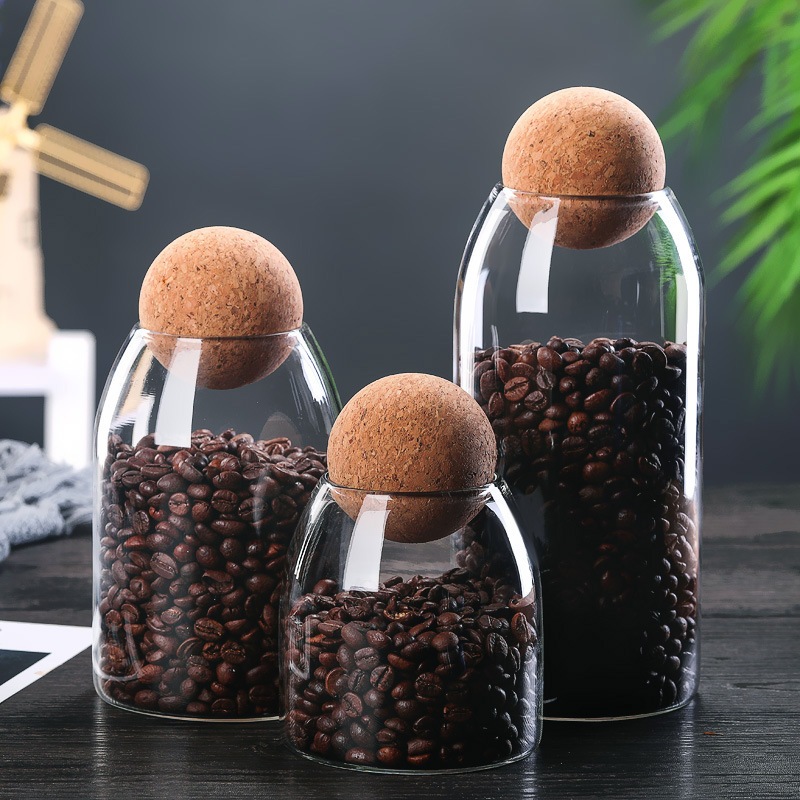 Jual Toples kaca tahan panas borosilikat tinggi, toples biji kopi dan ...