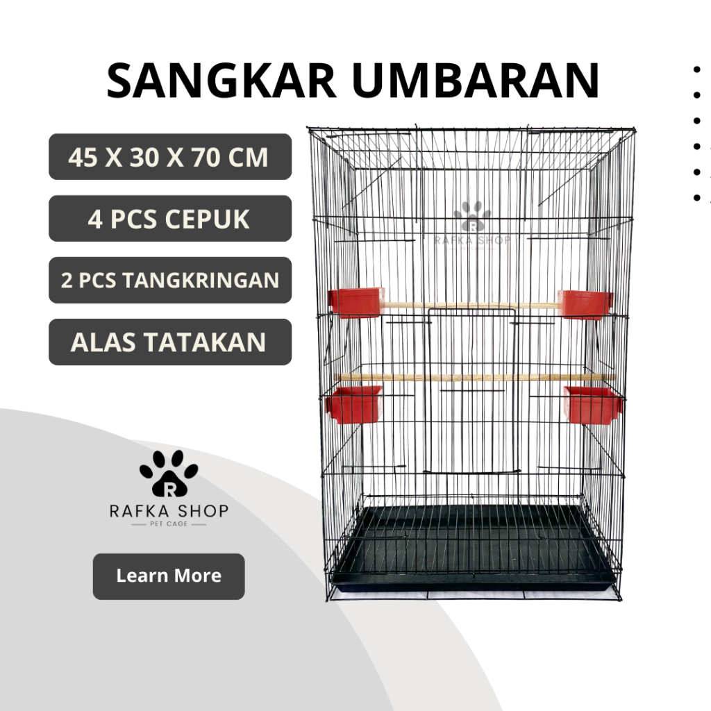 Jual Sangkar Umbaran burung Ukuran M Jumbo besi lipat kuat sangkar burung love bird | Shopee ...