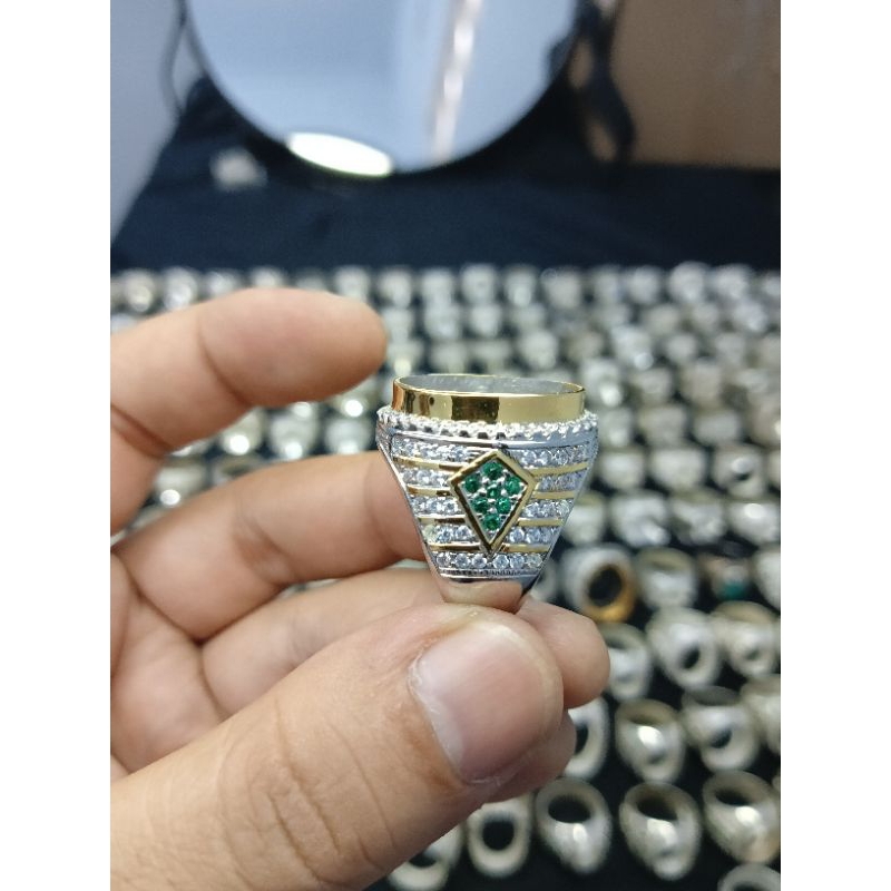 Jual ring perak tanam dim 19x17 | Shopee Indonesia