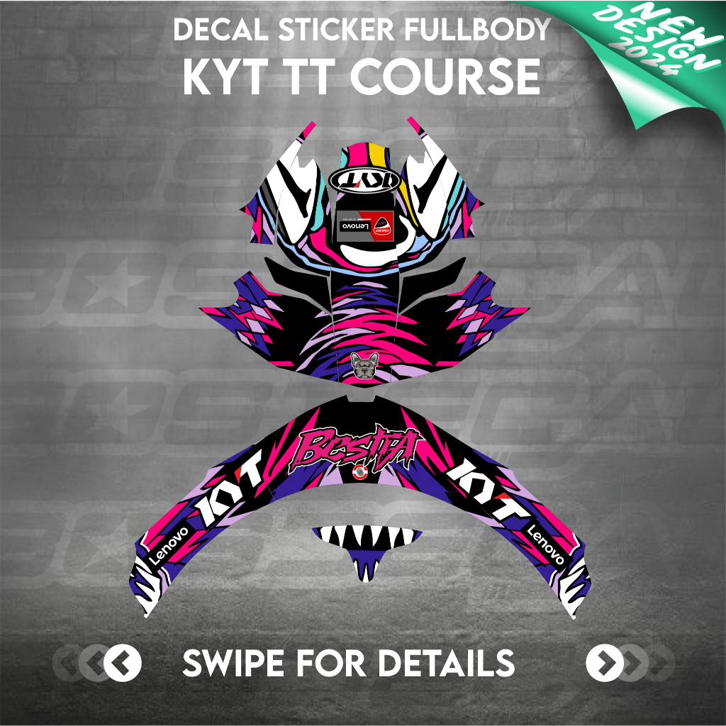 Jual Sticker decal helm KYT TTCOURSE TTC TTCOURSE ENEA BASTIANINI 2024 ...