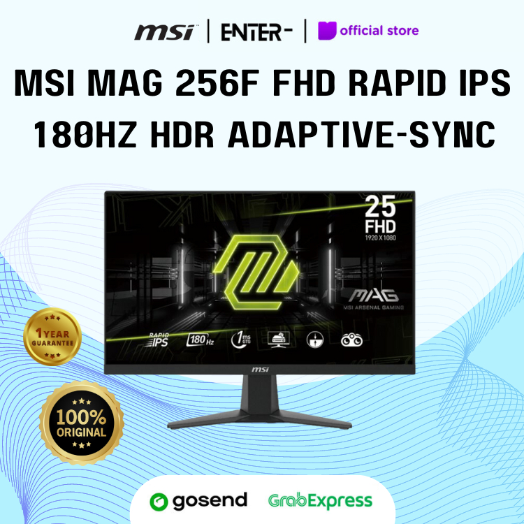 Jual Monitor LED MSI MAG 256F FHD Rapid IPS 180Hz HDR Adaptive-Sync ...