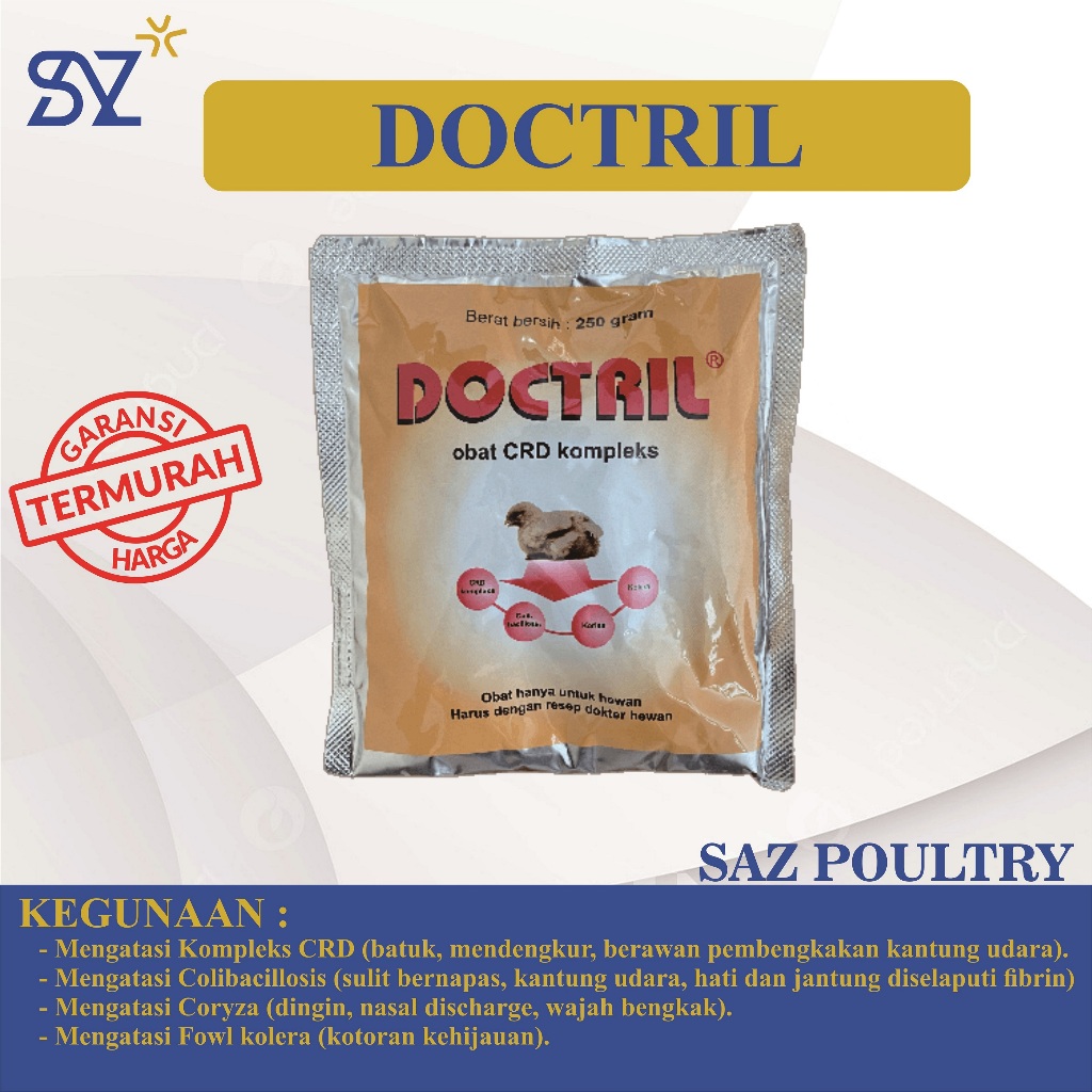 Jual Doctril Obat Ayam Ternak Hewan Unggas CRD Kompleks Pilek Ngorok ...