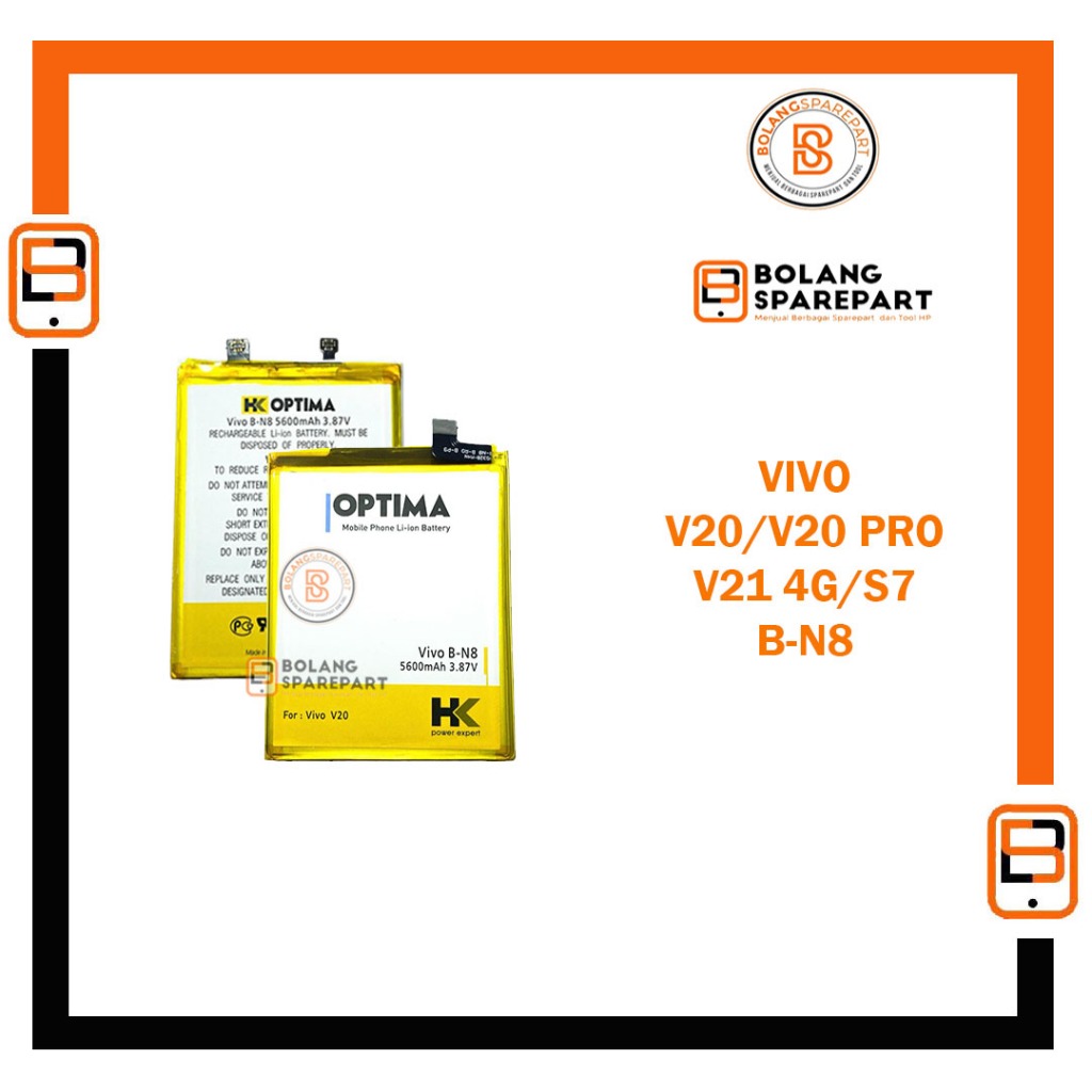 Jual BATERAI BATRE VIVO V20 PRO V20 S7 B-N8 HK OPTIMA DOUBLE IC ...