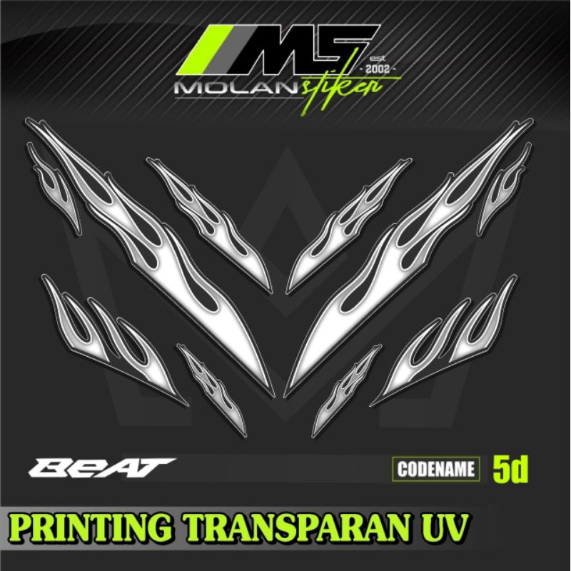 Jual Decal Sticker Striping Variasi Transparan Uv Beat Fi Api 2013-2015 ...