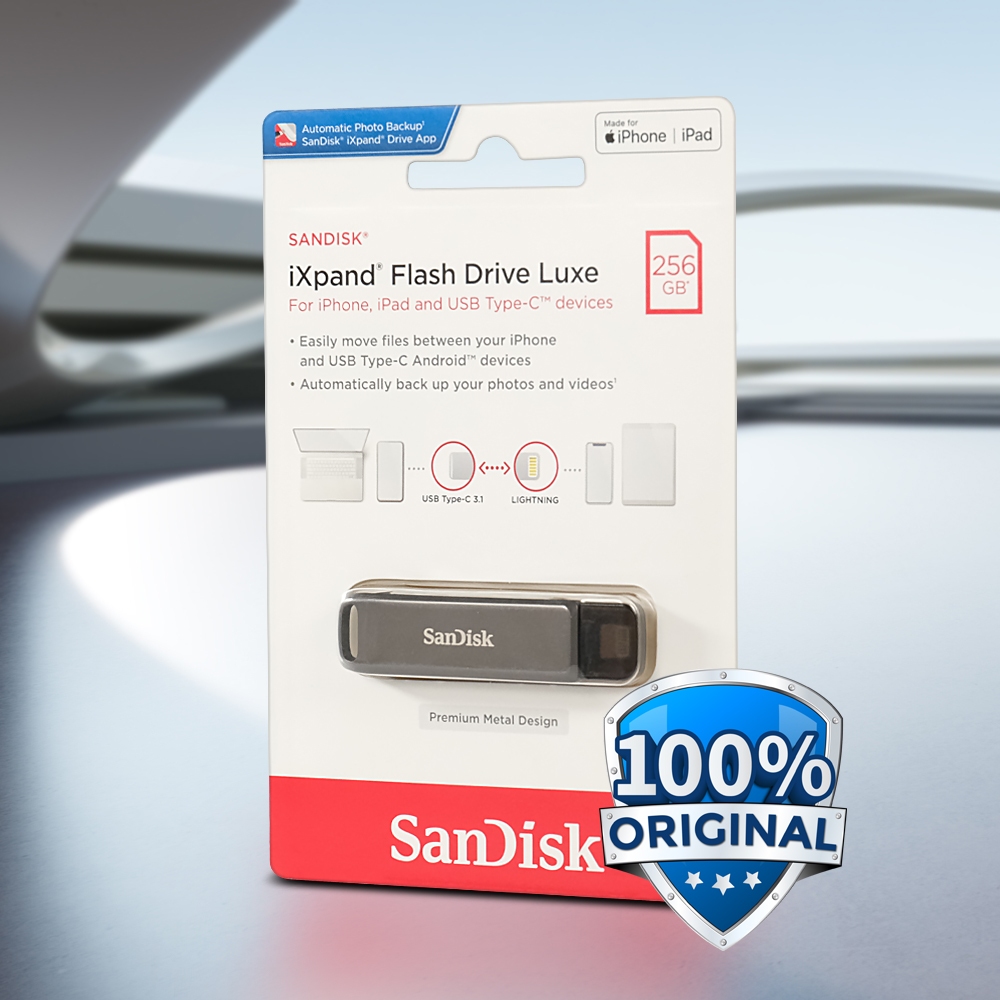 Jual SanDisk iXpand Dual Drive Luxe USB Type C 3.1 Gen 1 Lightning ...