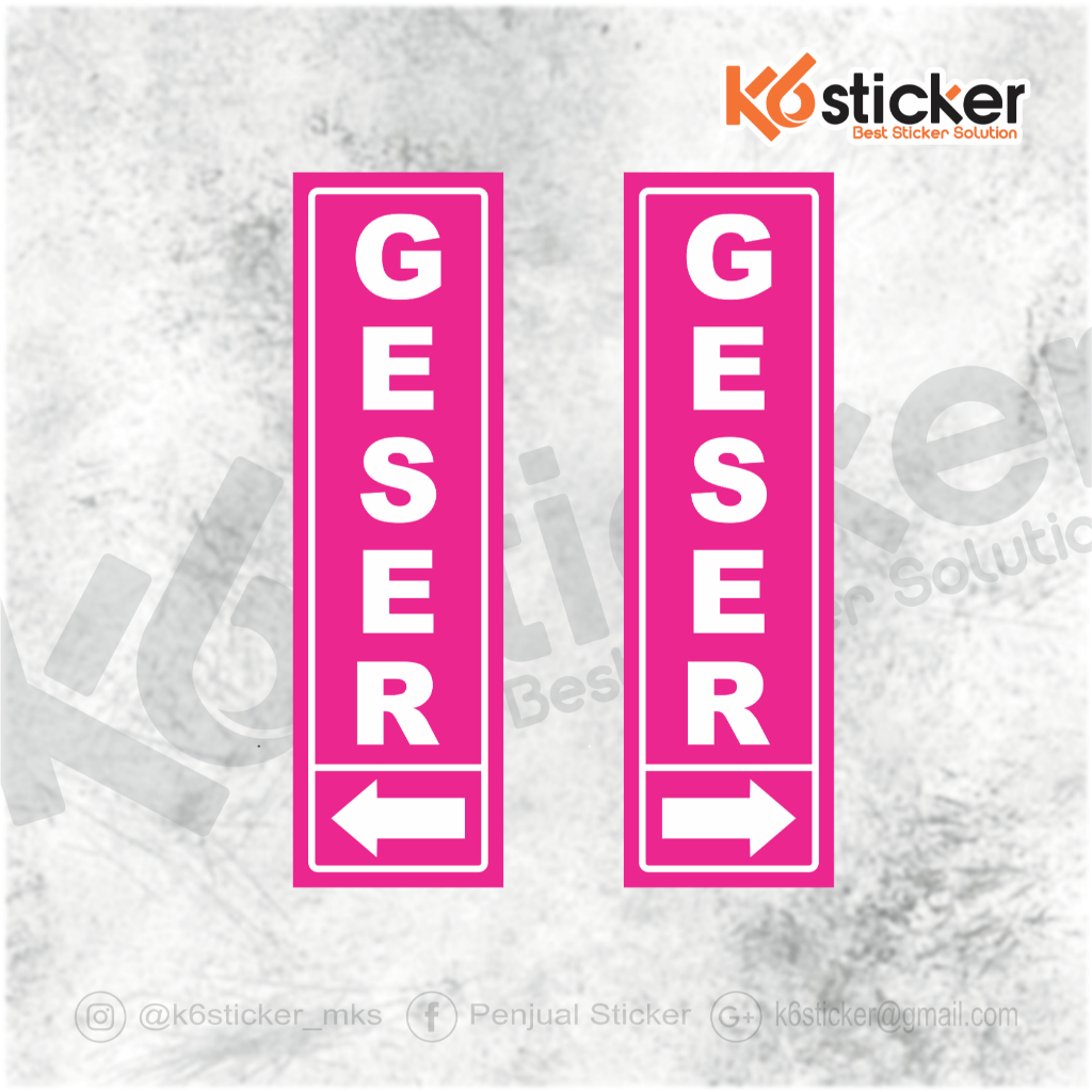 Jual Stiker Label Marka Pintu Geser Pink Sticker Sign Geser Pintu 17 x ...