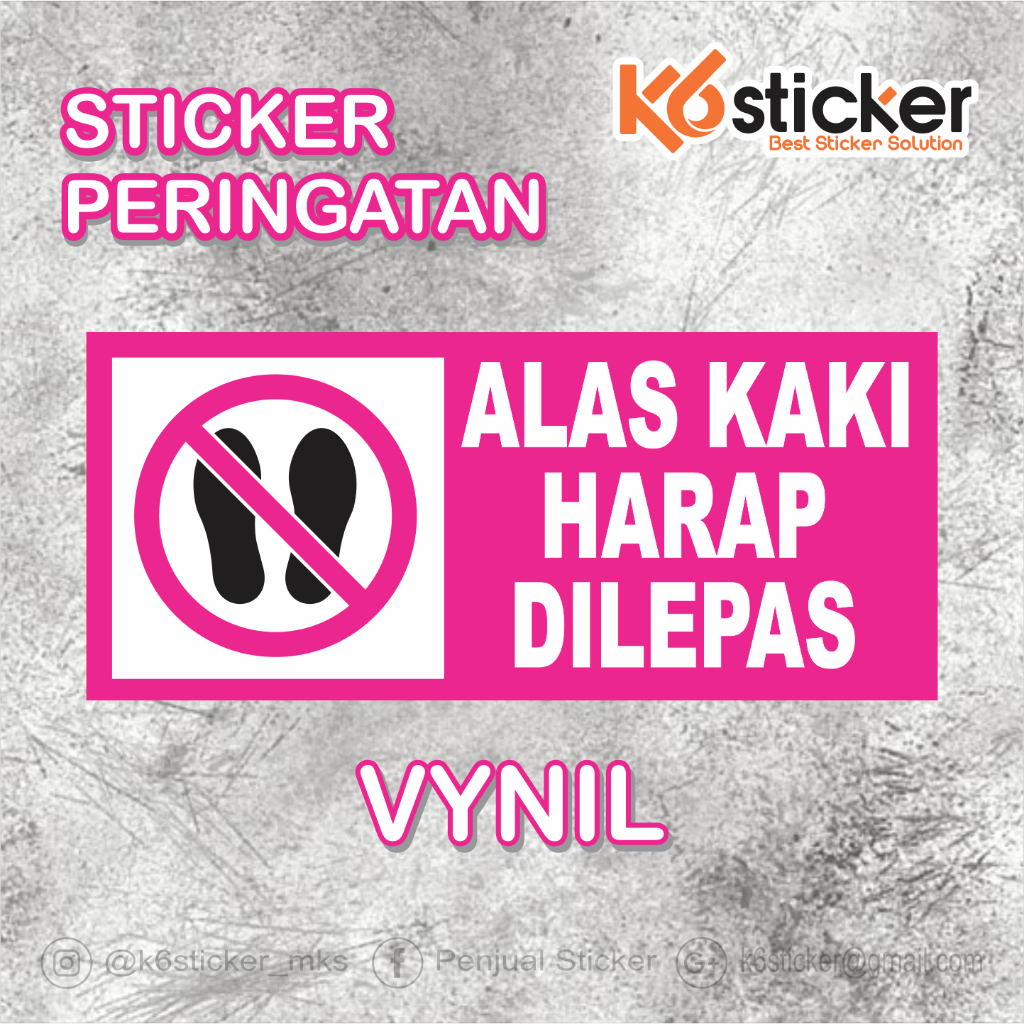Jual Stiker Alas kaki harap dilepas Pink/ Sticker Alas Kaki Harap ...