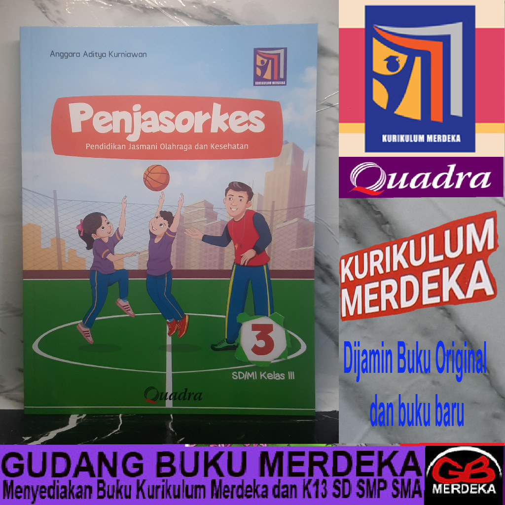 Jual Penjasorkes PJOK Kelas 3 SD/MI Kurikulum Merdeka Penerbit: Quadra ...