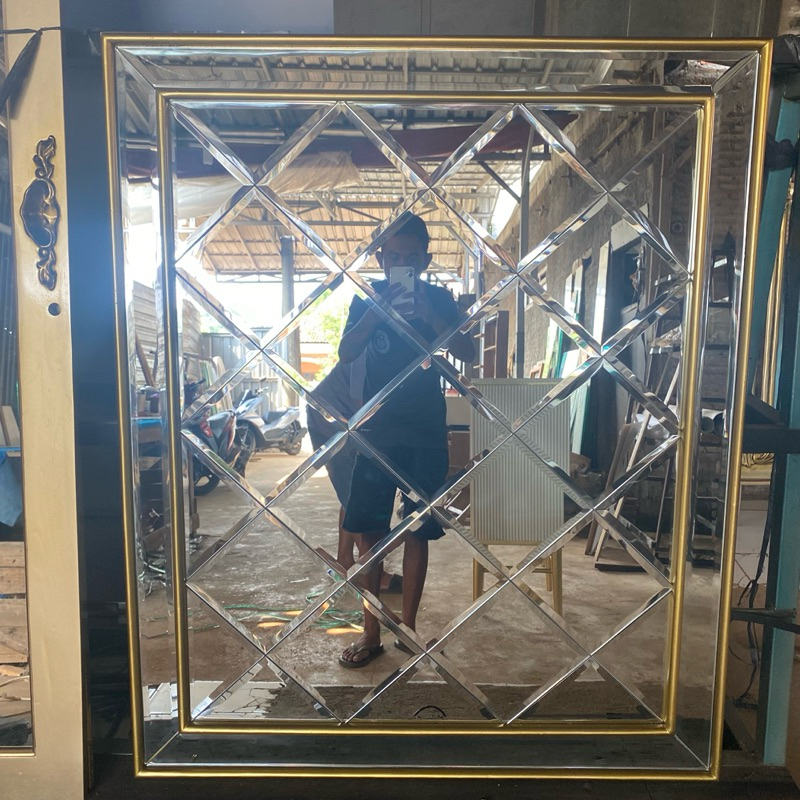 Jual Figura kaca Panel ukuran 100x120 Kaca Befel | Shopee Indonesia