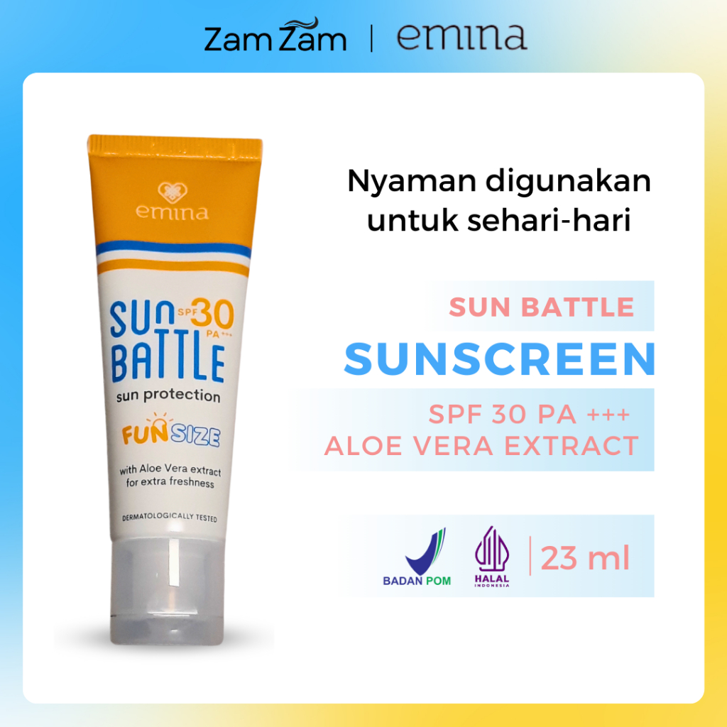 Jual EMINA SUN BATTLE SPF 30 PA+++ 23 ML - Sunscreen Pelindung dari ...