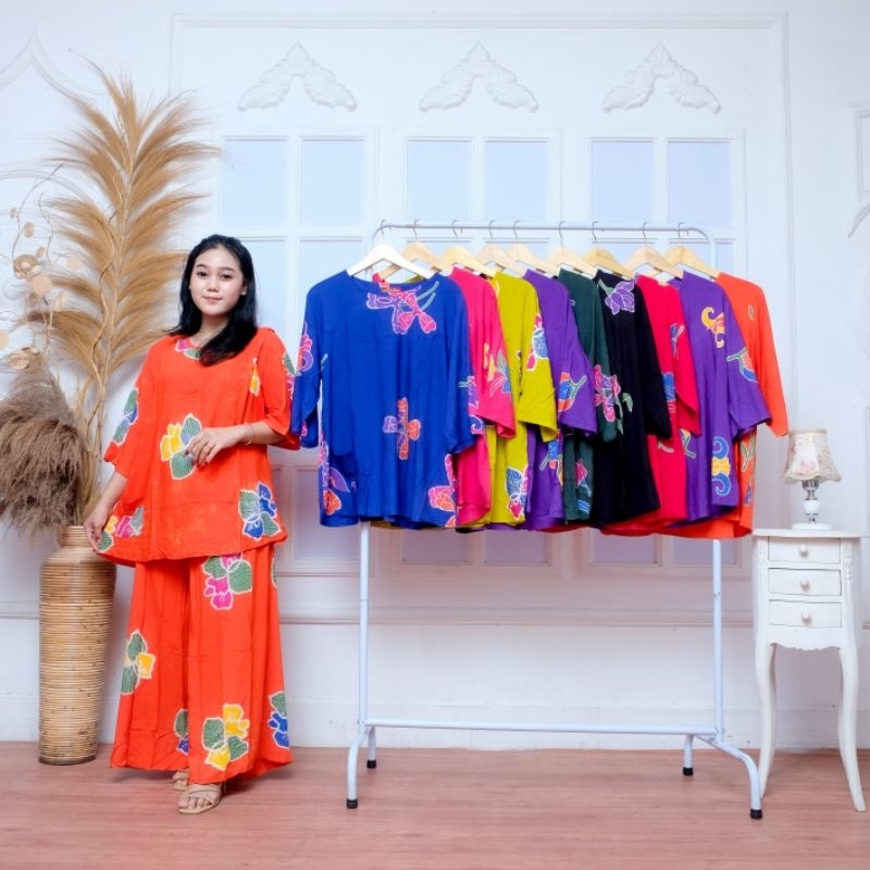 Jual BATIK SETELAN KULOT FAMELINA MOTIF SUNAN BANYAK BERBAGAI WARNA ...