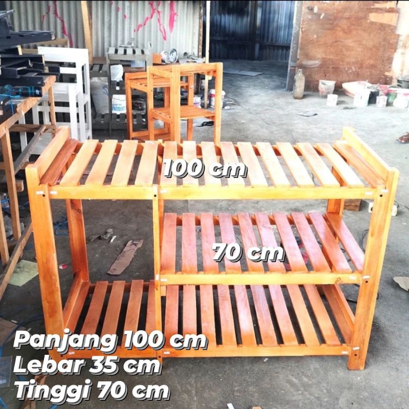 Jual RAK KOMPOR 2 TUNGKU DARI KAYU | RAK DAPUR RAK AQUARIUM SERBAGUNA ...