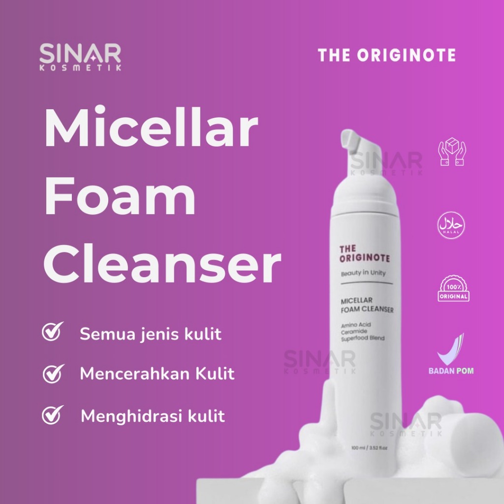 Jual The Originote Micellar Foam Cleanser with Ceramide 100ml | Face ...