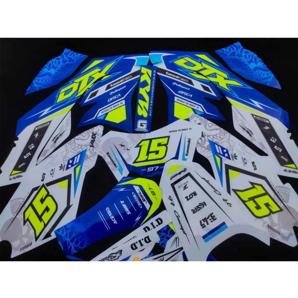 Jual 085 decals sticker full body klx dtracker bebas riqwes desain,nama ...