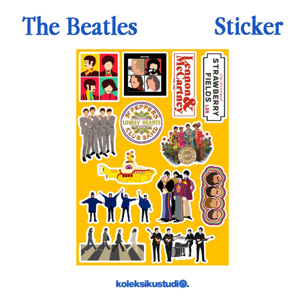 Jual Stiker The Beatles Sticker Aesthetic Band Musik Stiker HP Laptop ...