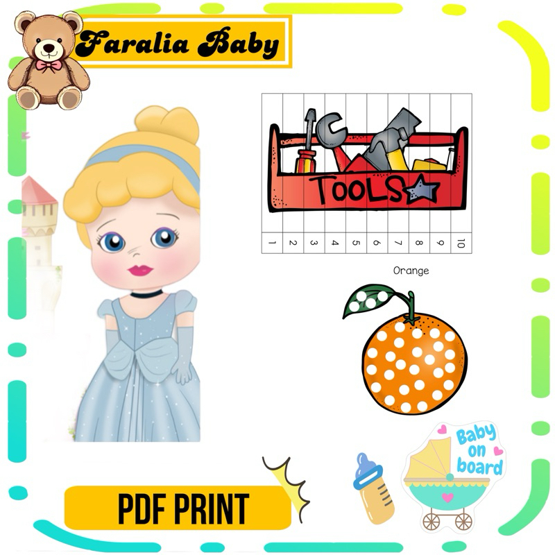 Jual File PDF Worksheets Pra TK Buku Aktivitas Princess Tool Food Pre ...