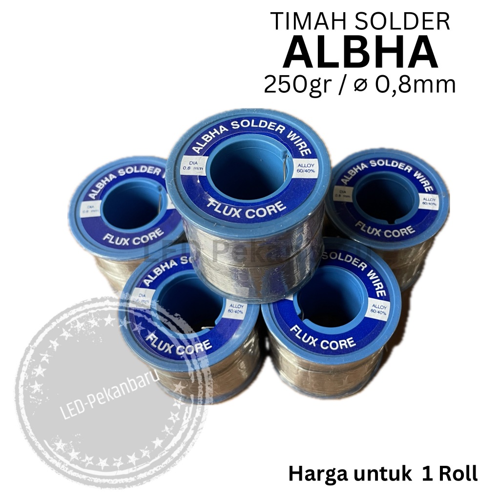 Jual TIMAH 1ROLL SOLDER 250GR TENOL WIRE SOLDER ALPHA 0.8 ALLOY 60/40 ...