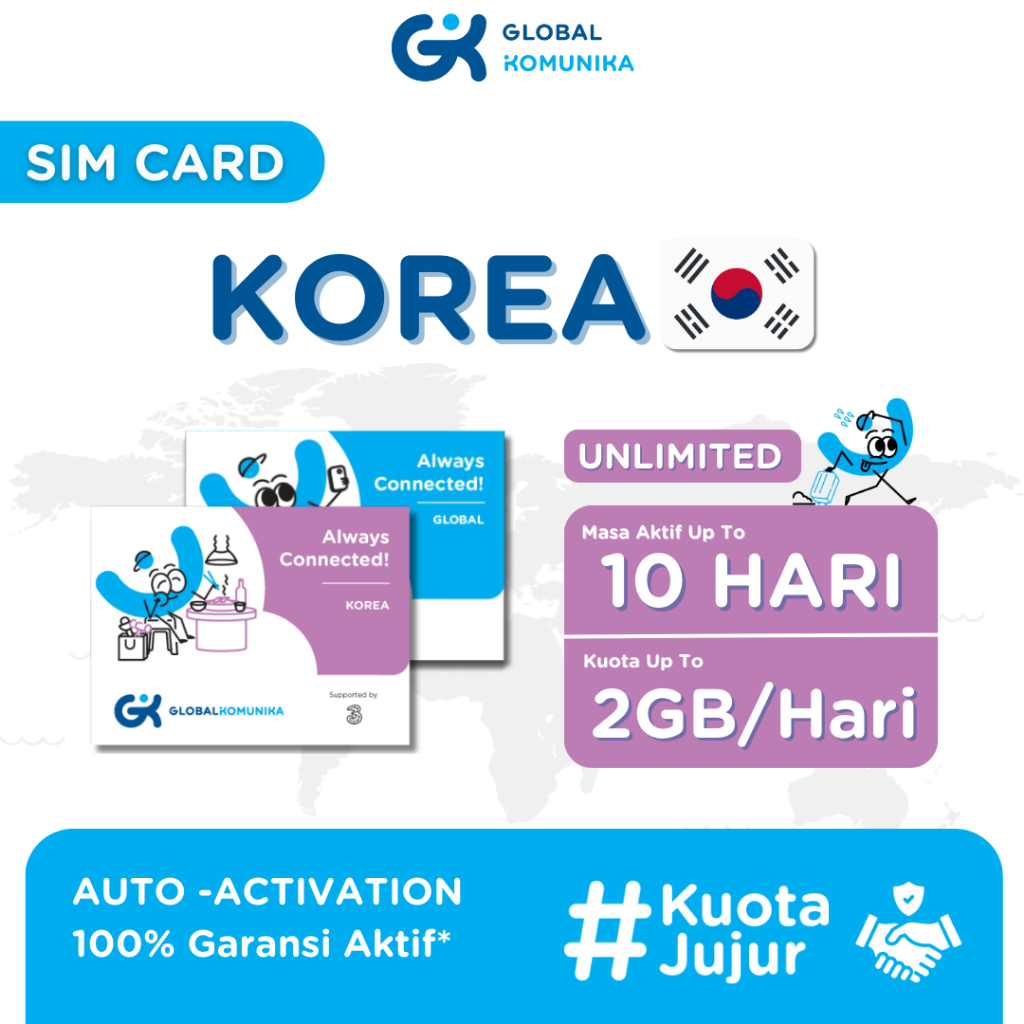 Jual Simcard Korea Unlimited | Sim Card South Korea Unlimited Global ...