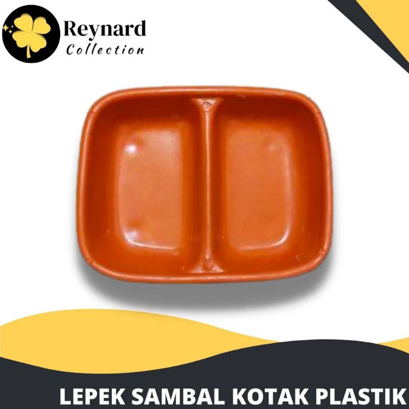 Jual Lepek Sambal Kotak Plastik Tebal Super Warna Melamine | Shopee ...