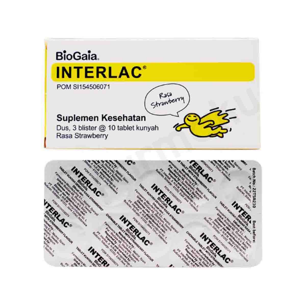 Jual Interlac Rasa Strawberry Strip 10 Tablet | Shopee Indonesia