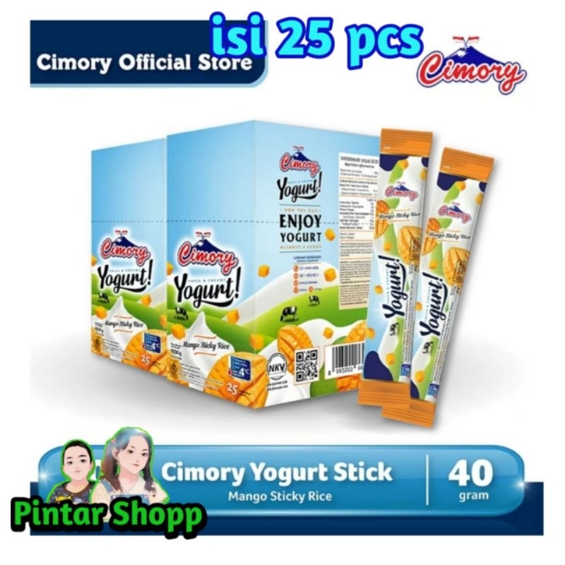 Jual 25 pcs cimory yogurt stick varian rasa blueberry, strawberry ...