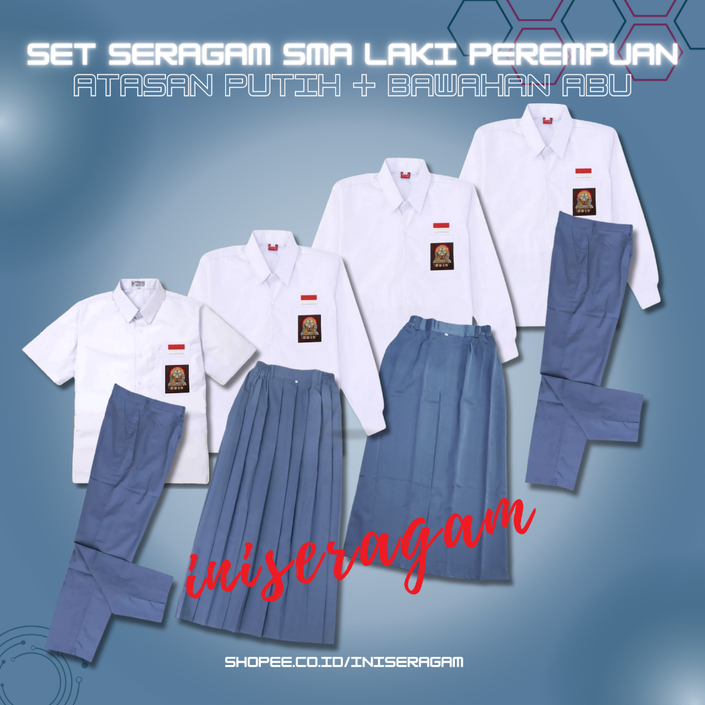 Jual INI SERAGAM - Setelan SMA SMK Laki Perempuan Atasan Baju Kemeja ...