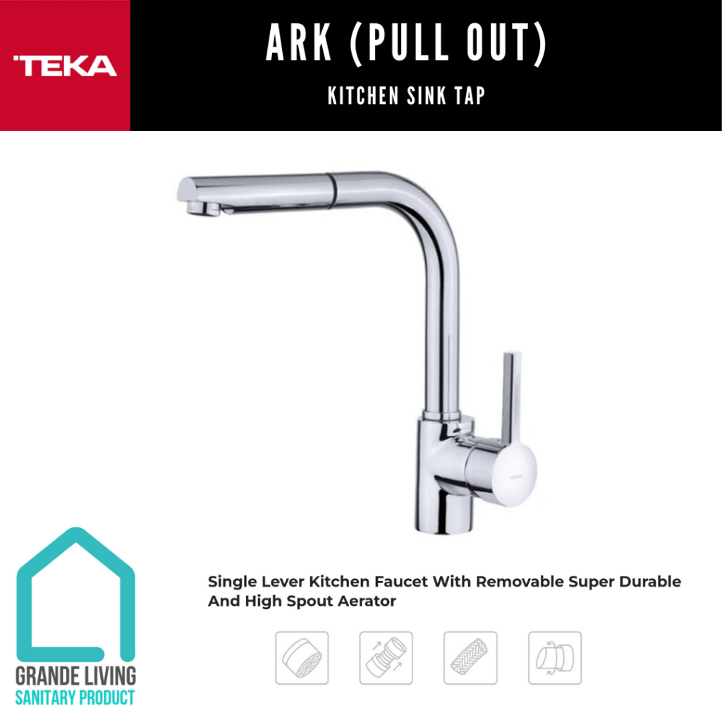 Jual TEKA Kran Dapur Dingin Model Tarik Pull Out Sink Tap ARK | Shopee ...