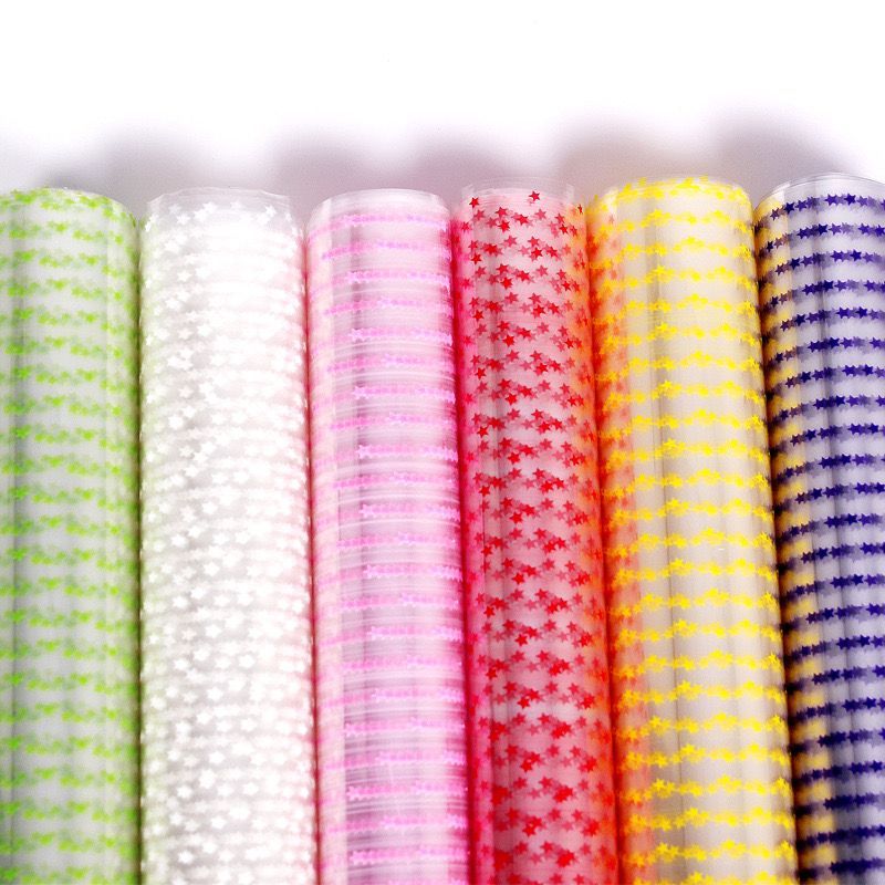 Jual SUPPLYFLORIST - (5 LEMBAR）PLASTIK PARSEL MOTIF BINTANG / PLASTIK ...