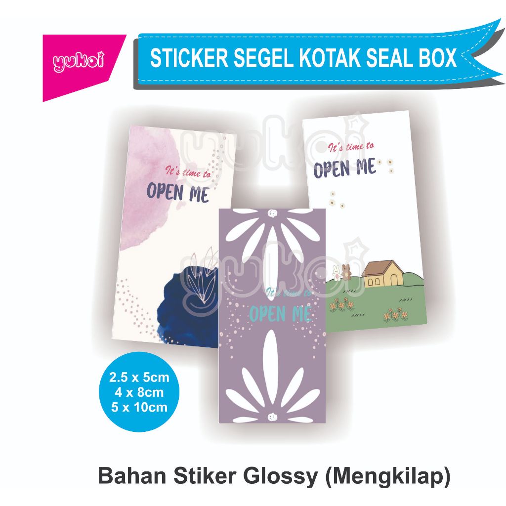 Jual 01 STICKER SEGEL KOTAK SEAL BOX / stiker segel box open me custom ...