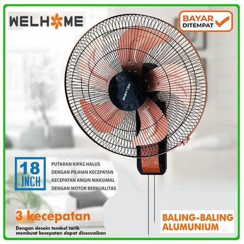Jual Welhome Kipas Angin Dinding 18" / Wall Fan 18 Inch WH-1866 ...
