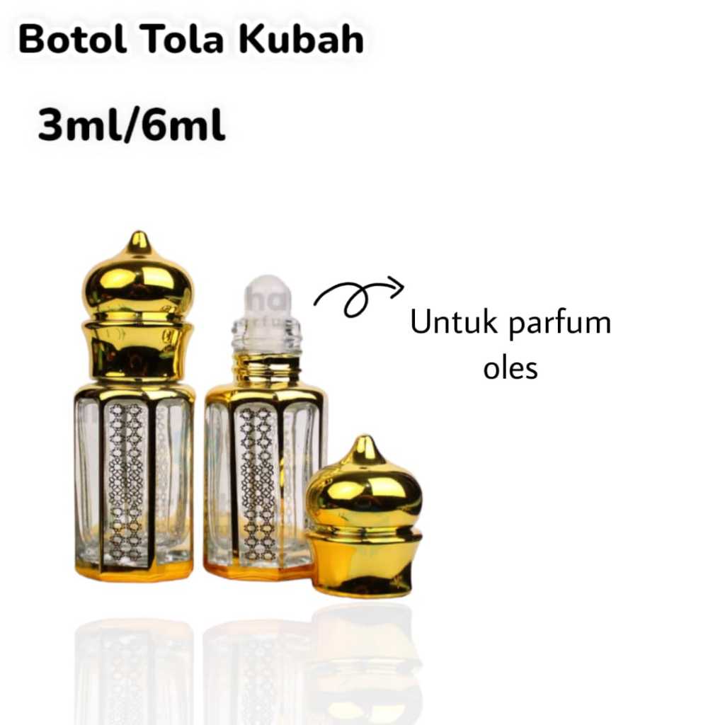 Jual botol isi ulang model kuba gold/parfum isi ulang 3 ml/6 ml ...